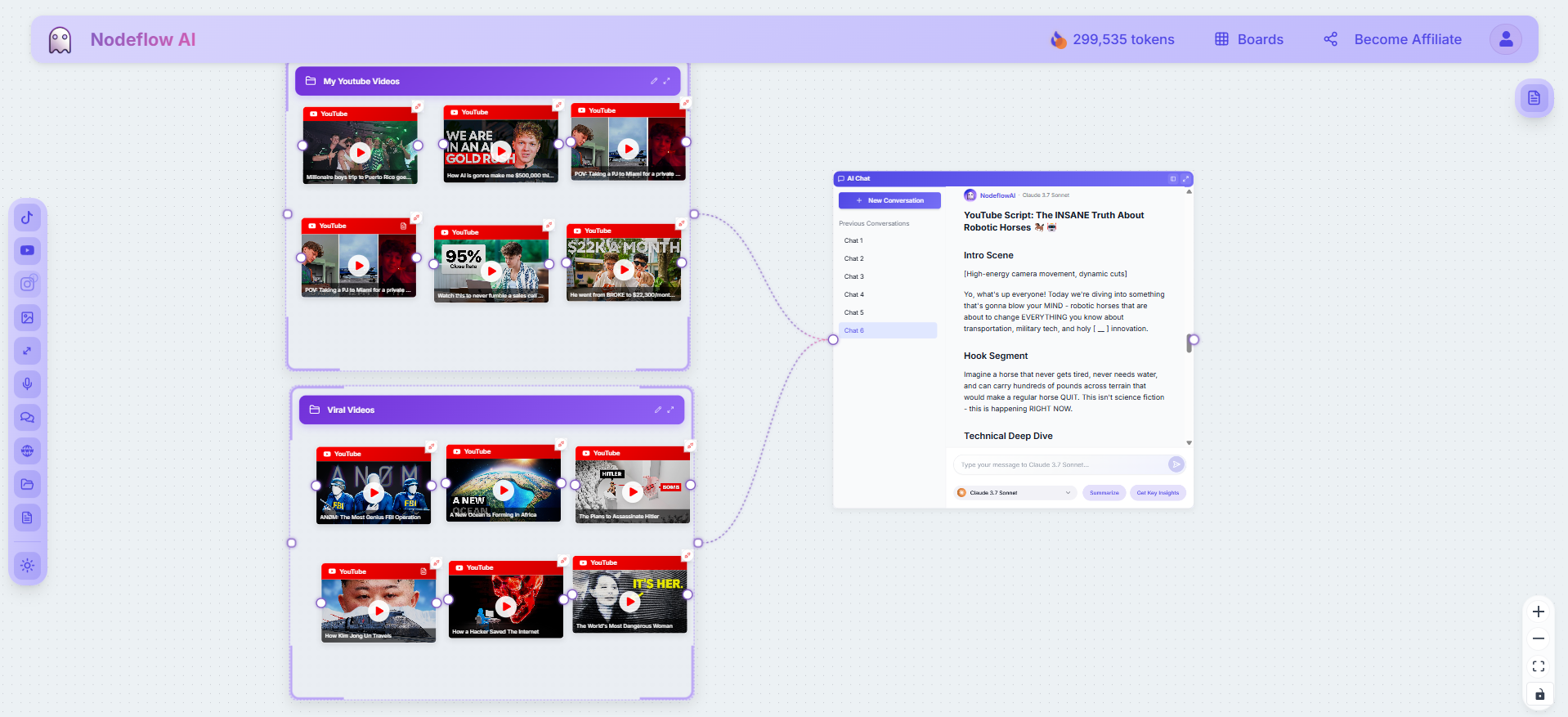 Nodeflow AI - Visual Workspace for Content Creation